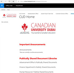 Portals | Canadian University Dubai